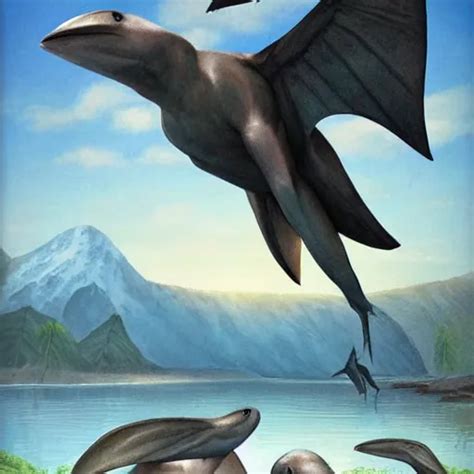 A Flock Of Pterodon Sitting In A Tree Paleo Art Stable Diffusion