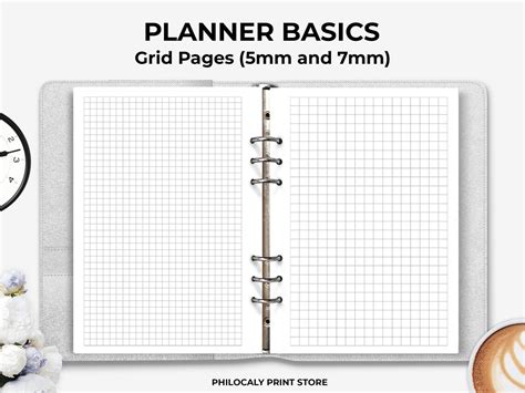 A6 Lined Dot And Grid Printable Pages Planner Basics A6 Printable