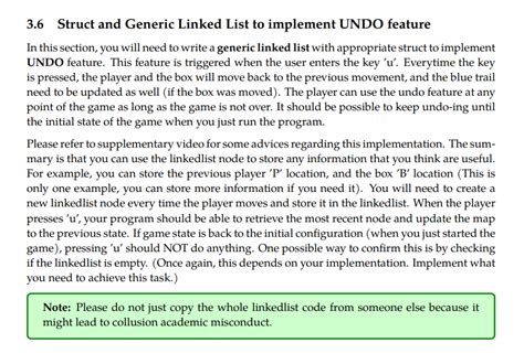 Solved I Want The Code For Undo Feature In C Language This