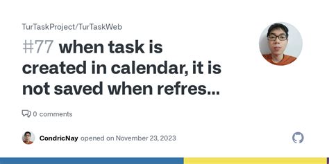 When Task Is Created In Calendar It Is Not Saved When Refresh Page