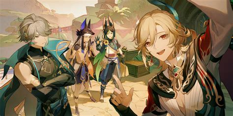 Alhaitham Tighnari Kaveh And Cyno Genshin Impact Drawn By Yandee Danbooru