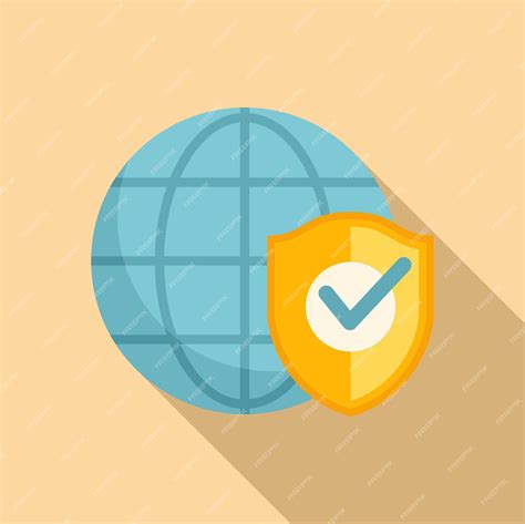Premium Vector Global Ssl Certificate Icon Flat Vector Safe Data Safety Network