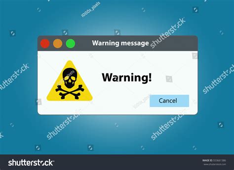 Window Operating System Error Warning Illustration Stock Vector Royalty Free