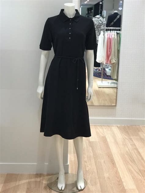 타미힐피거 타미힐피거 여성 릴렉스 핏 앤 플레어 폴로 드레스 T22d1tdr018wt2 블랙 위시버킷