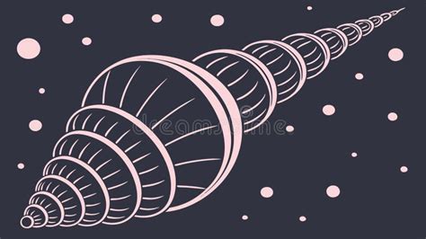 Stylized Seashell Marine Life And Ocean Beauty Vector Design