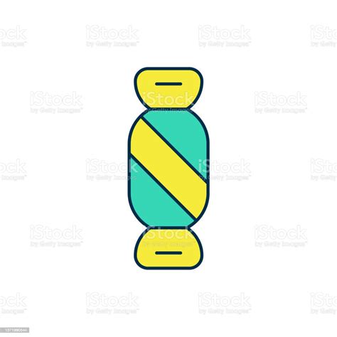 흰색 배경에 격리 된 윤곽 선 캔디 아이콘 해피 할로윈 파티 벡터 가득 찬에 대한 스톡 벡터 아트 및 기타 이미지 가득 찬 건강관리와 의술 공휴일 Istock