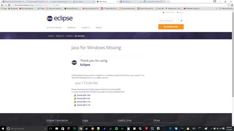 Eclipse Installer Java For Windows Missing Stack Overflow