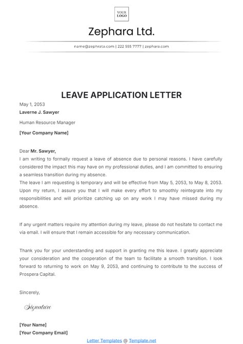 Free Ai Leave Letter Generator Free Leave Letter Maker Online