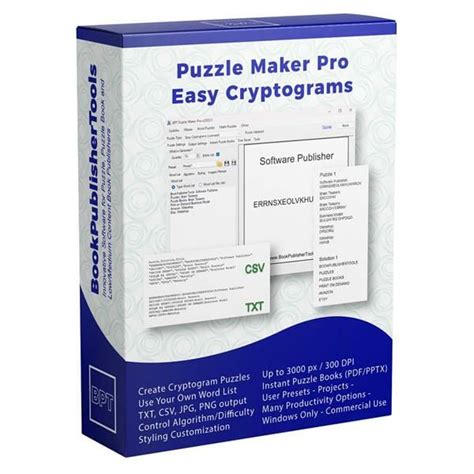 Puzzle Maker Pro Easy Cryptograms Bookpublishertools