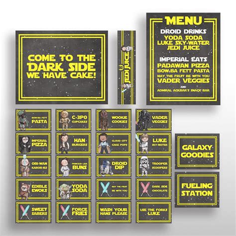 Free Star Wars Food Printables