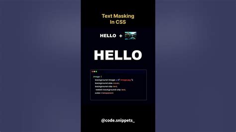 🎭 Unlock The Magic Of Css Text Masking 🎨 Youtube