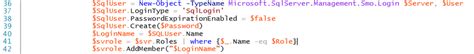 Creating SQL User And Adding To Server Role With PowerShell