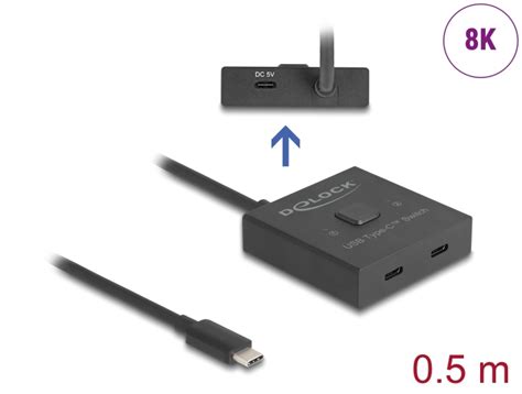 Delock Products 18911 Delock Usb 10 Gbps Usb Type C™ Switch 2 To 1 Bidirectional 8k
