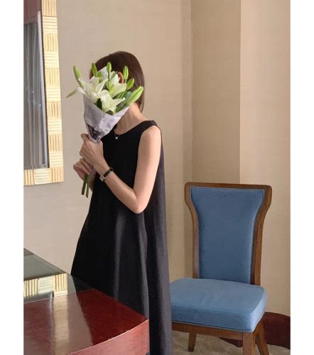 옥수수클로젯 당일출고웨딩촬영블랙원피스 민소매 뒷트임 A라인 빅사이즈 여름원피스 몸매커버 통통이 웨딩원피스 신혼여행 2부 이브닝 롱드레스 해변 여행 휴양지 린넨 검정