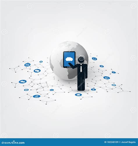 Cloud Computing Technology Digital Network Connections Global