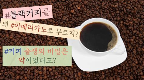 출생의 비밀 블랙커피를 왜 아메리카노로 부르지 Youtube