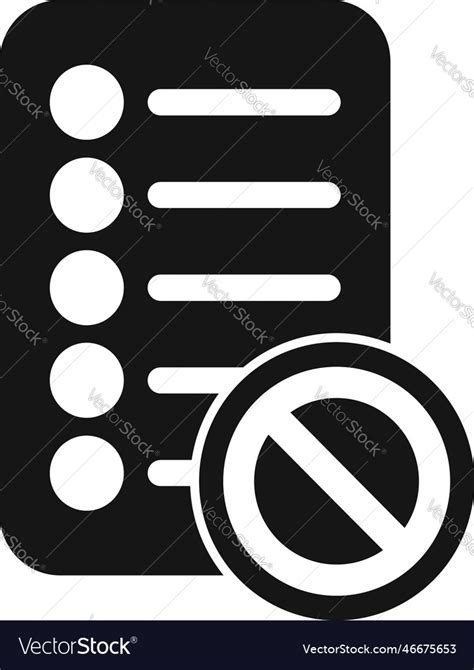 List Of Blacklist Icon Simple Data User Royalty Free Vector