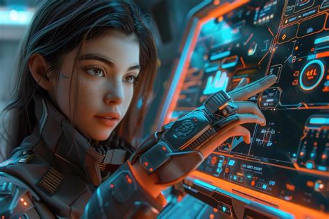 Young Femal E Engineer Concept Gui Graphical User Interface Premium Ai Generated Image