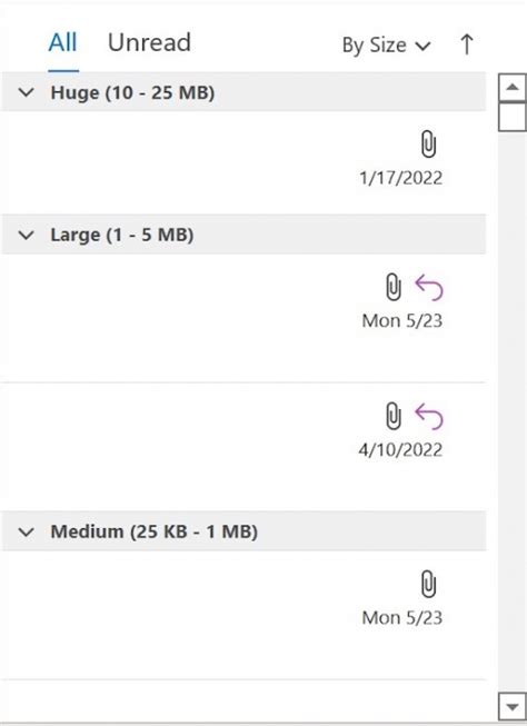 How To Free Up Space By Deleting Large Email Messages In Microsoft