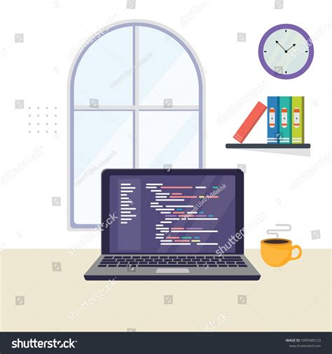 Programmer Engineering Development Coding Web Development Stock Vector