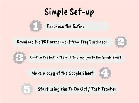 To Do List Task List Google Sheets Template Editable Checklist Priority Automated List Task