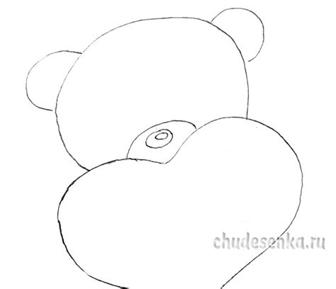 Как нарисовать мишку с сердечком в руках легко и красиво