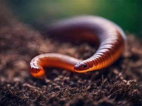 Premium Photo Close Up Of A Earthworm On The Ground In Nature