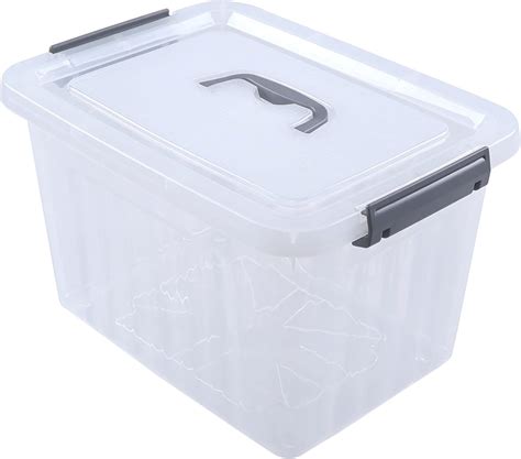 Amazon Com Innouse 12 Qt Storage Container With Lid 1 Pack Latching Box Clear Bin With Handle