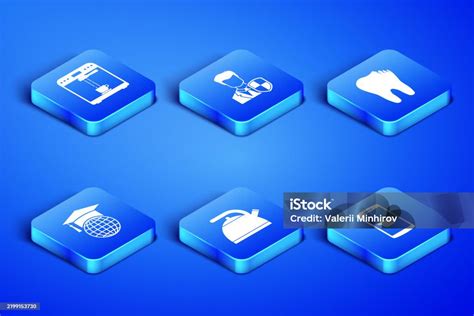 모바일에서 쇼핑 바구니 커피 머신 및 컵 손잡이가 있는 주전자 졸업 모자 지구본 사용자 보호 및 부러진 치아 아이콘을 설정합니다