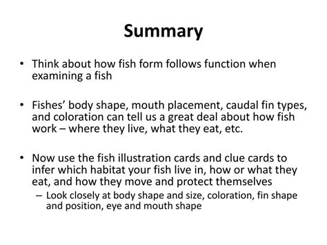PPT FISH FORM AND FUNCTION PowerPoint Presentation Free Download ID