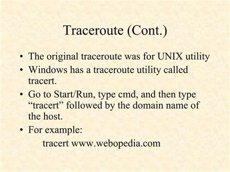Ping And Traceroute Ppt