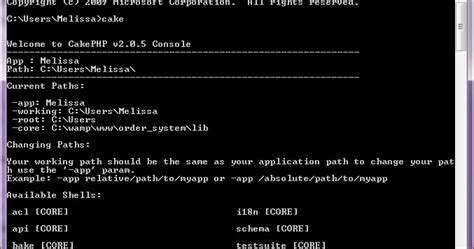 Cake Php Rapid Development Running Cakephp Command Line Tools In Windows