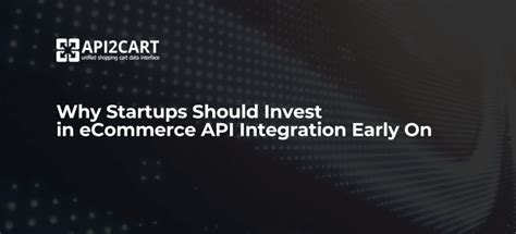 Why Startups Should Invest In Ecommerce Api Integration Early On Api2cart