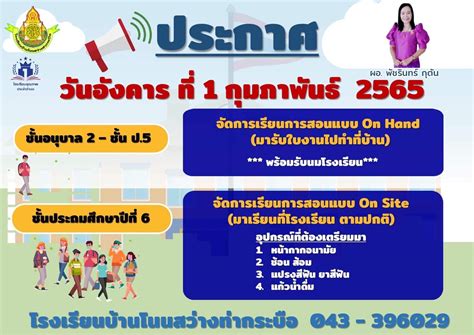 🔉🔉🔉ประกาศ🔉🔉🔉 โรงเรียนบ้านโนนสว่างท่ากระบือ