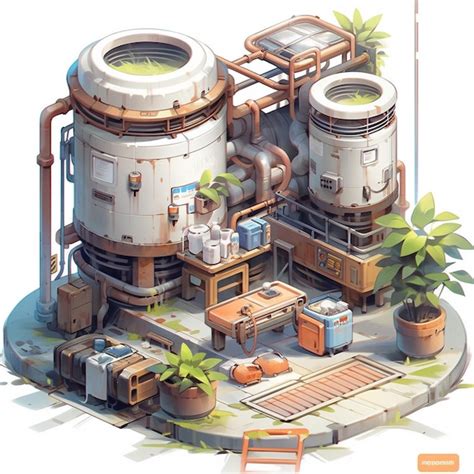 premium photo isometric rust factory