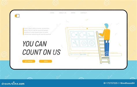 Software Development Website Landing Page Programmer Make Site Or Interface Project Stock