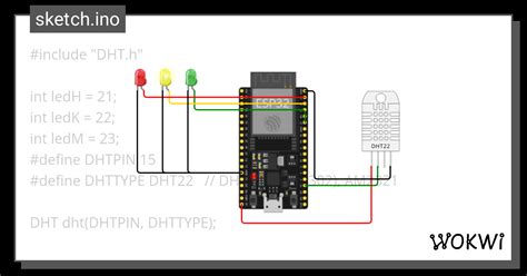 ESP DHT 22 Monitoring Wokwi ESP32 STM32 Arduino Simulator