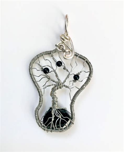Tree Of Life Pendant Wire Wrap Tree Of Life Long Necklace Etsy