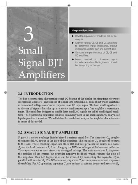 pdf bjt small signal amplifier dokumen tips
