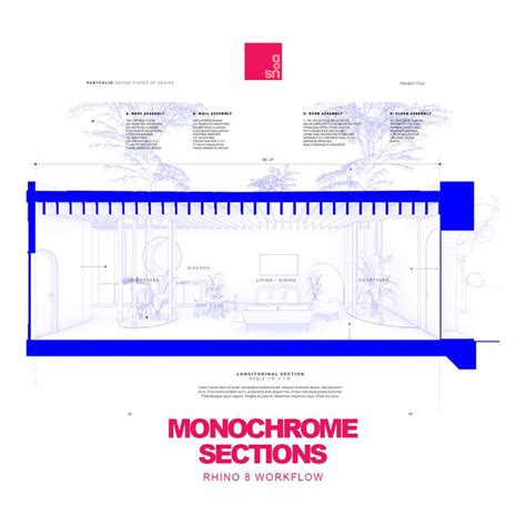 Architecture Monochrome Sections In Rhino 8 Fast And Easy