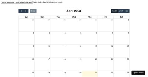 Fullcalendar V5 Vue Forked Codesandbox