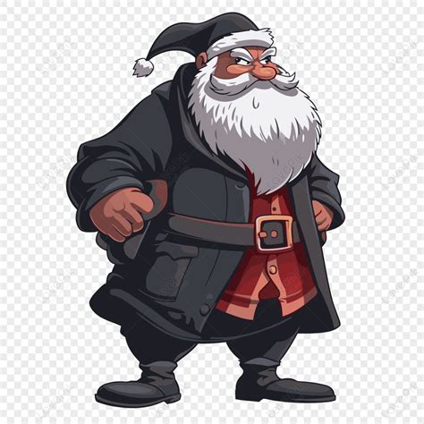 검은 산타 클로스 벡터상표만화클립 아트 Png 일러스트 무료 다운로드 Lovepik