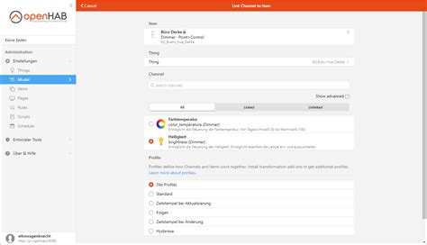 Allow Selecting Non Managed Items To Create Managed Links Issue Openhab Openhab Webui