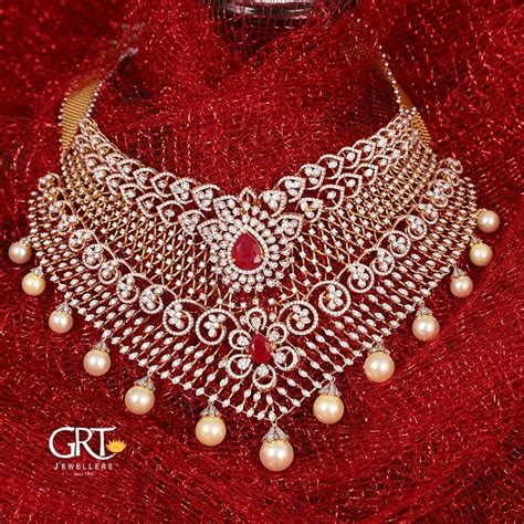 Diamond Ruby Choker Necklace South India Jewels