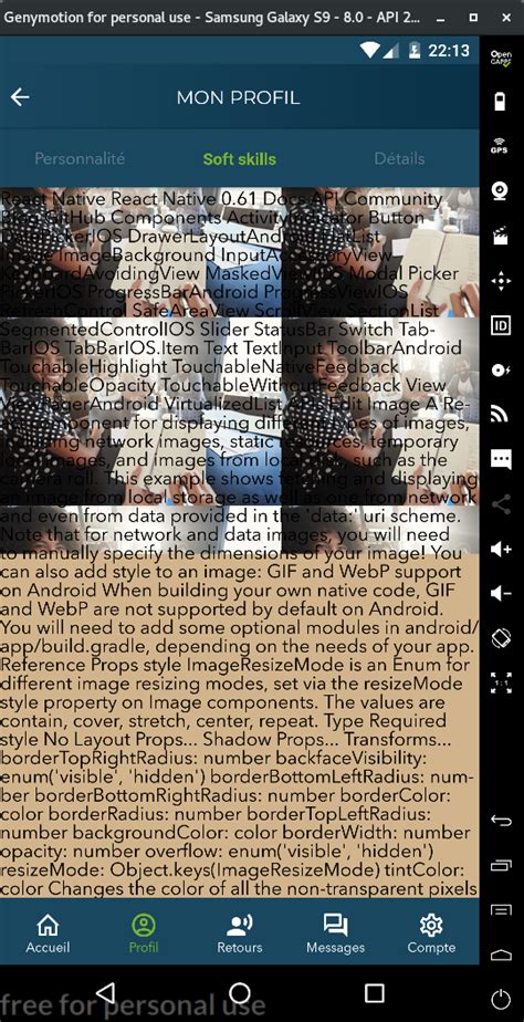 Css React Native Imagebackground Image Is Not Positioned At The Same Place Depending Of The