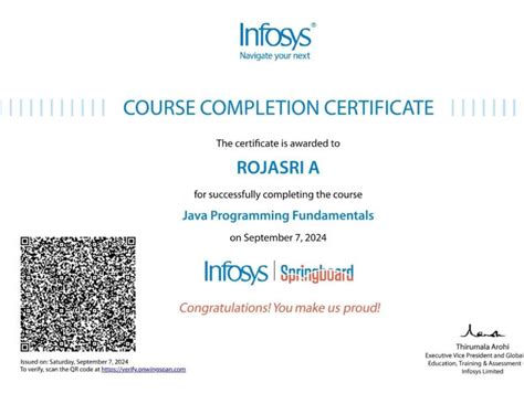 Rojasri A On Linkedin 📌happy To Share Ive Completed My Java