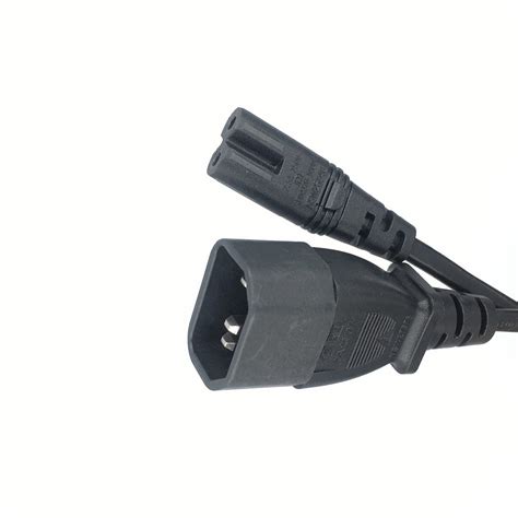 Multiprise Iec 320 C14 3pin Fiche Mâle Vers Figure 8 C7 2pin Femelle Câble Adaptateur D