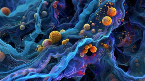 A D Reconstruction Image Of Peroxisomes Within A Cell Visualizing Their Distribution And