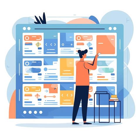 Premium AI Image Flat Illustration Of A User Testing Session With A UX Researcher Observing