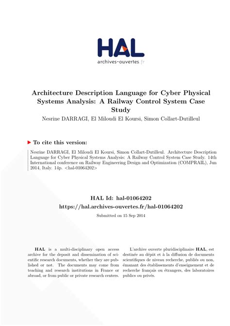 pdf architecture description language for cyber physical systems